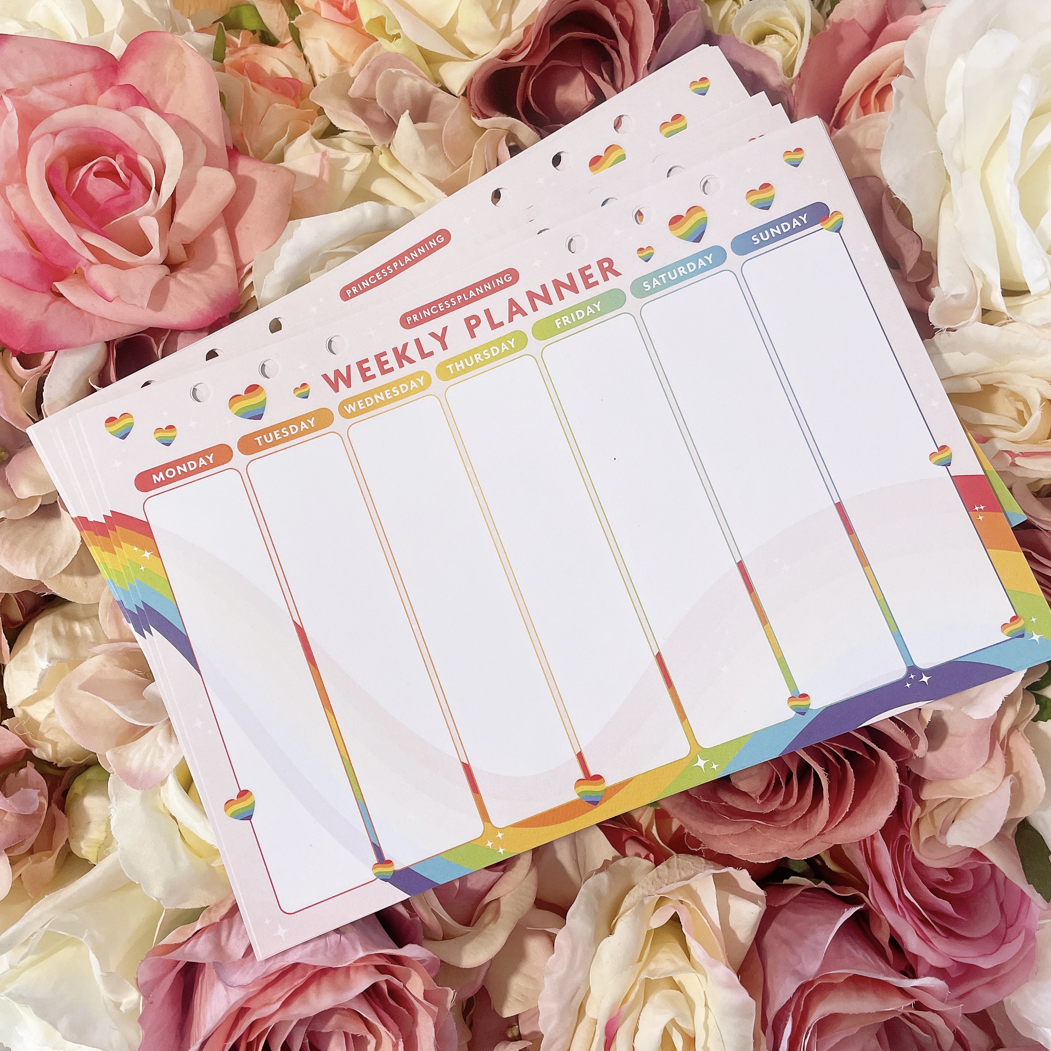 Grande Rainbow Weekly Planning inserts