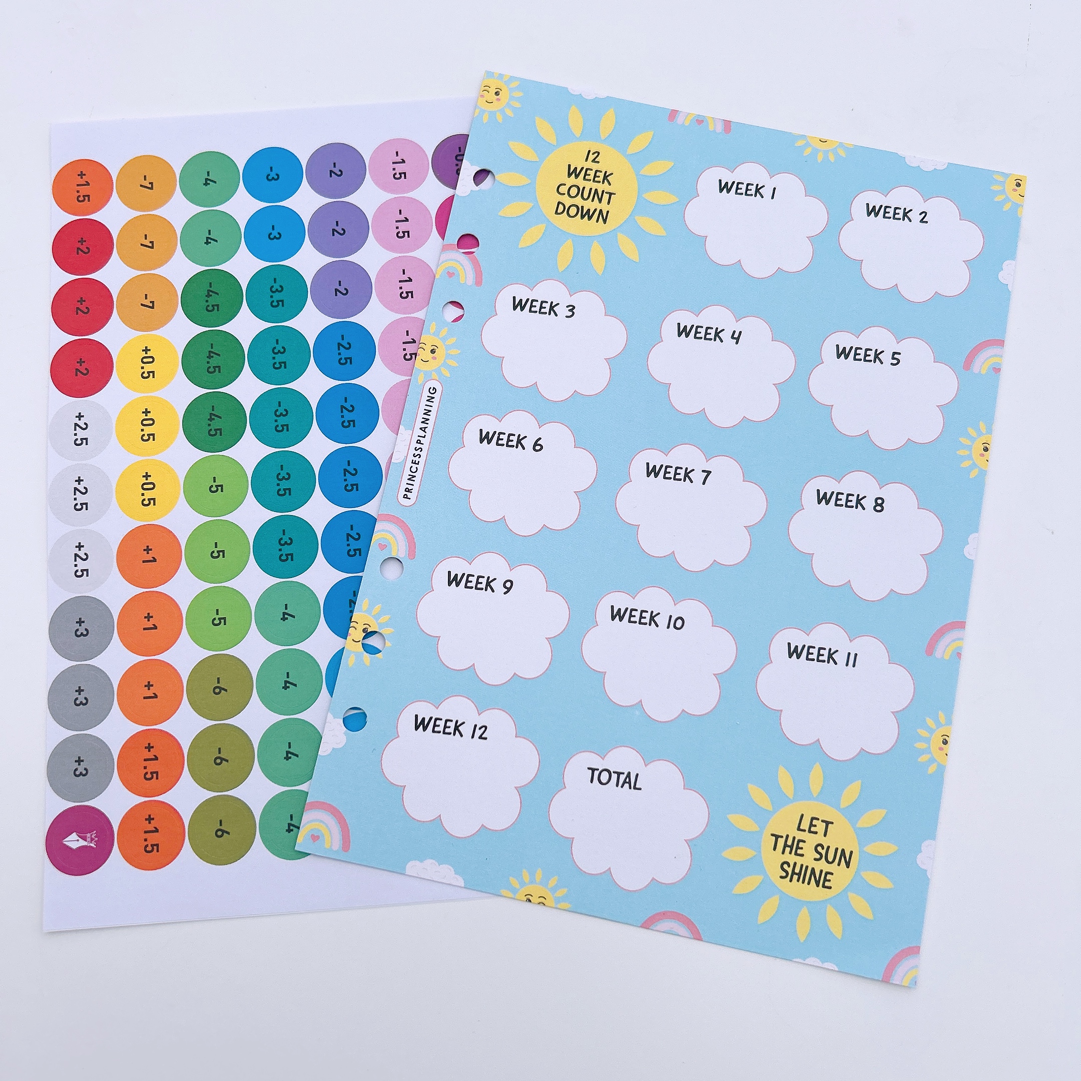 12 Week Countdown Insert - Let The Sun Shine