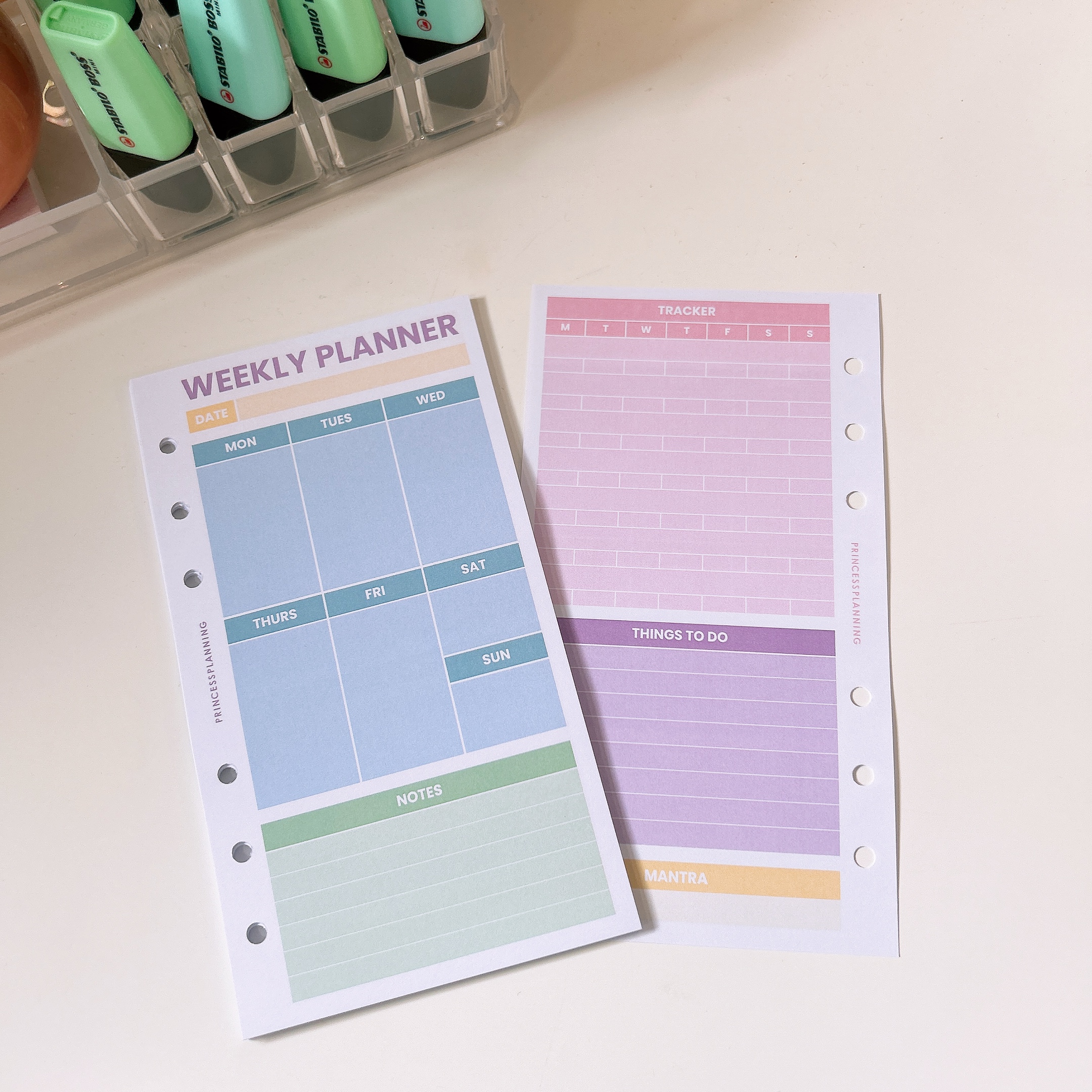 Petite Weekly Planning Inserts