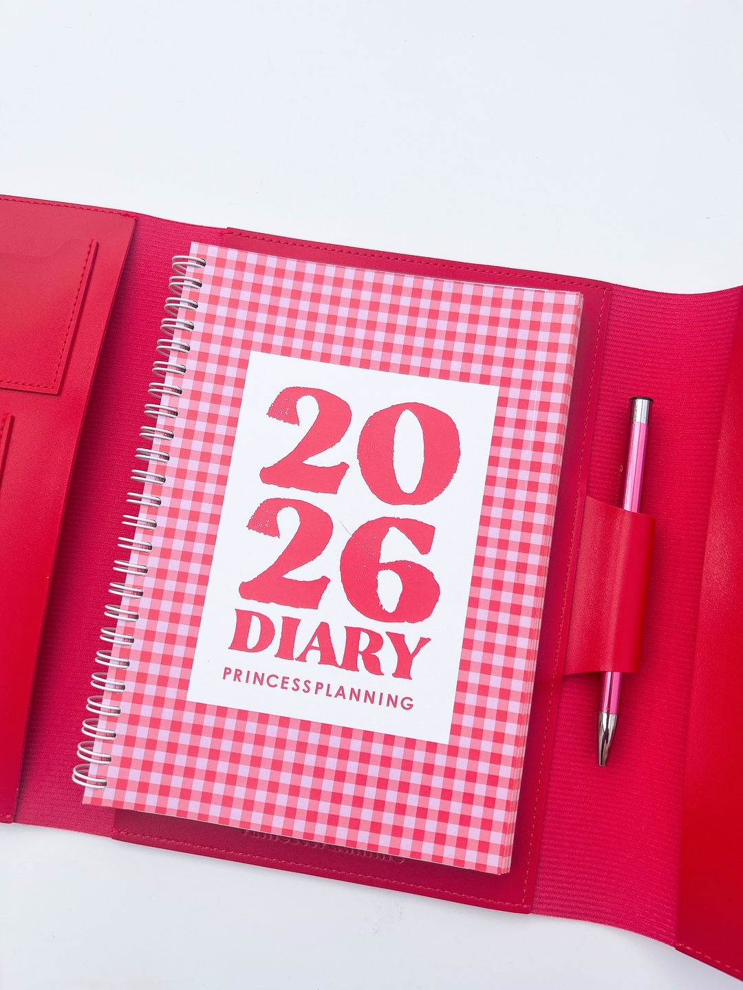 Red Portfolio Dated Diary 2026 Bundle Holder