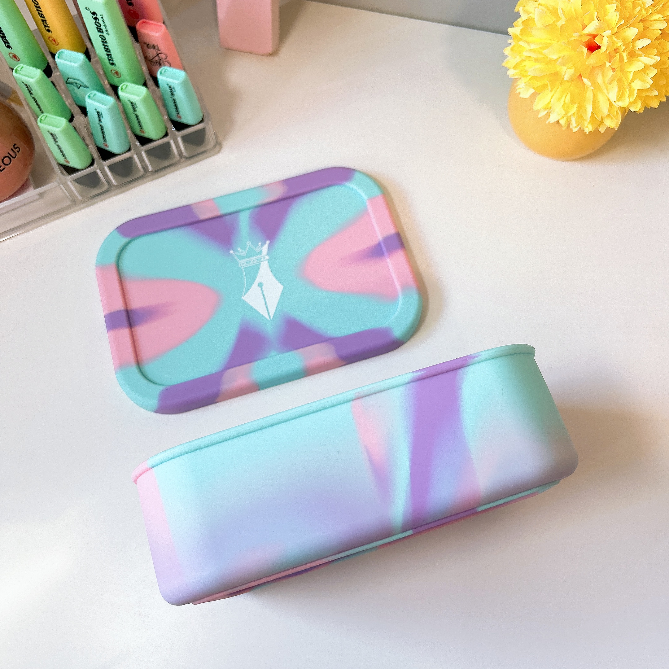 Baby Pink Purple Bento 3 Compartment Lunch Box
