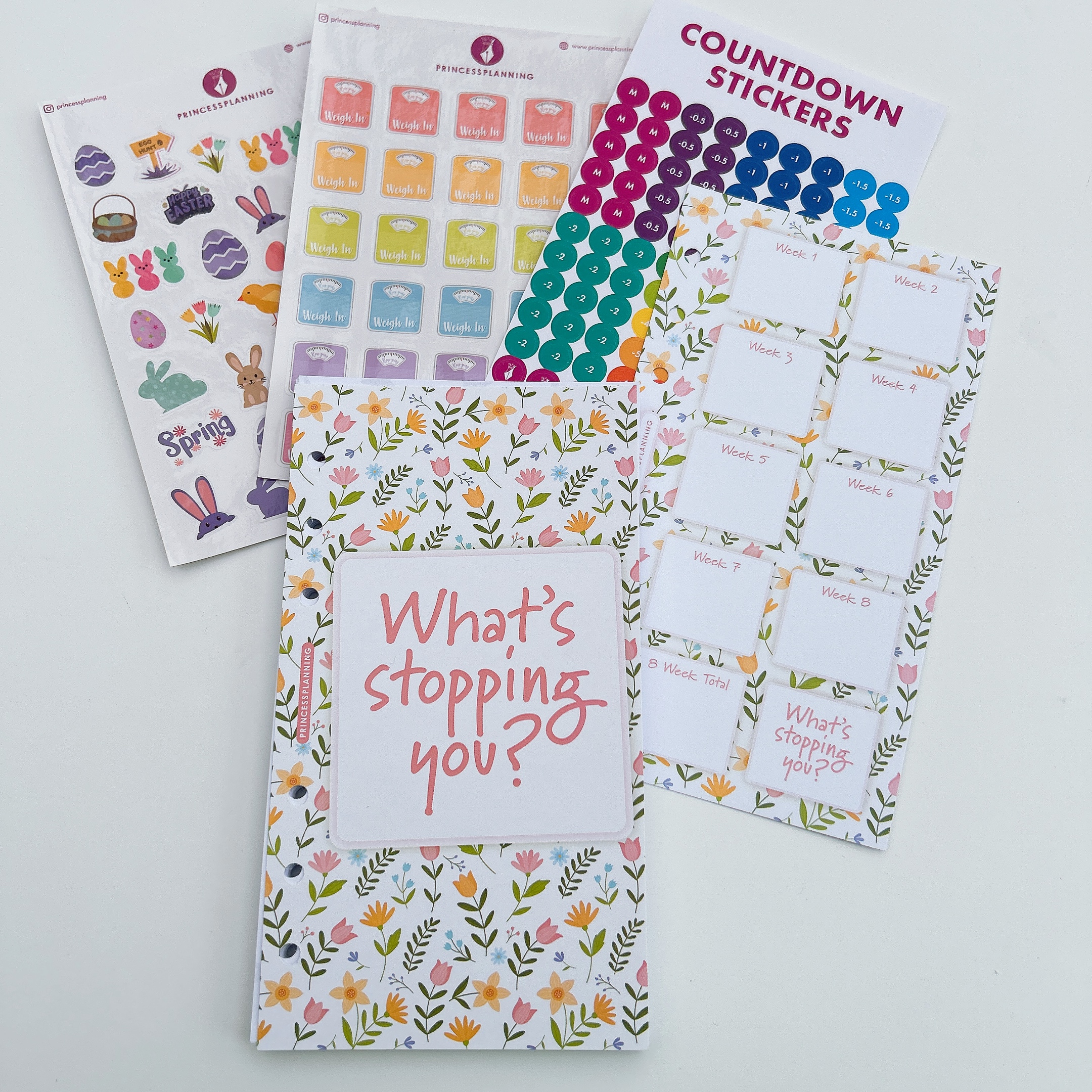 Petite Planner - 8 Week Food Diary Bundle Refill - Spring