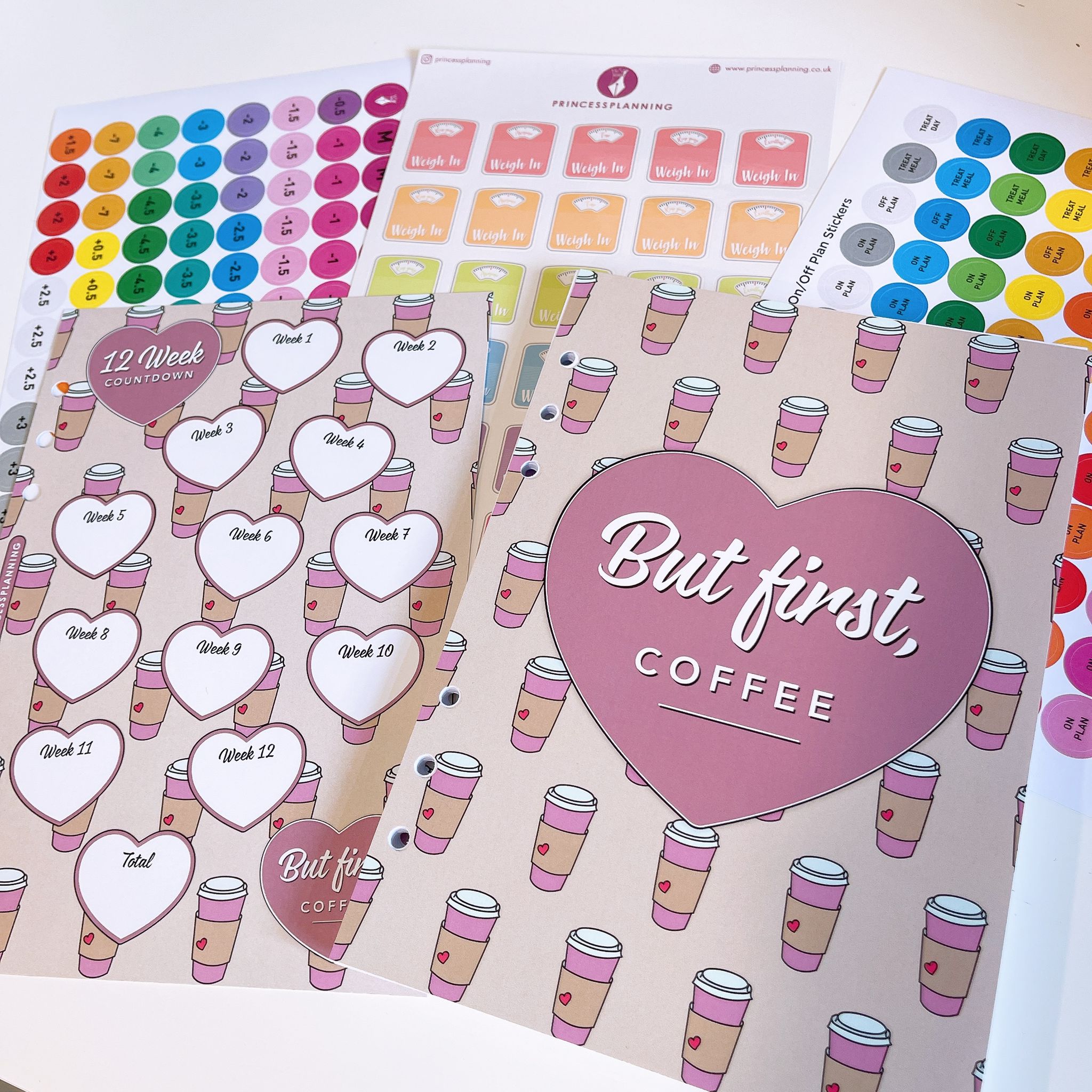 12 Week Food Diary Organiser Refill Food Diary Bundle- Life Is Short