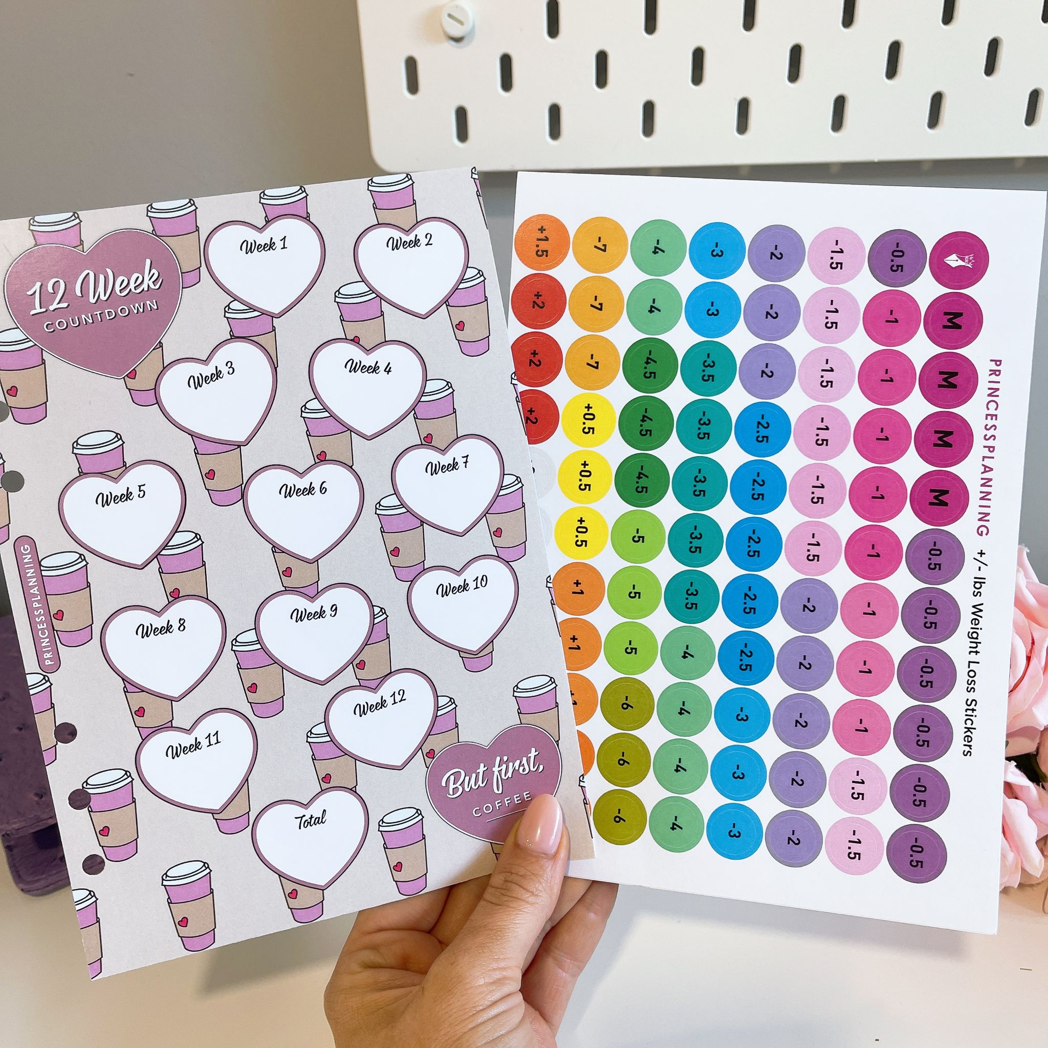 12 Week Countdown With Stickers - But First, Coffee