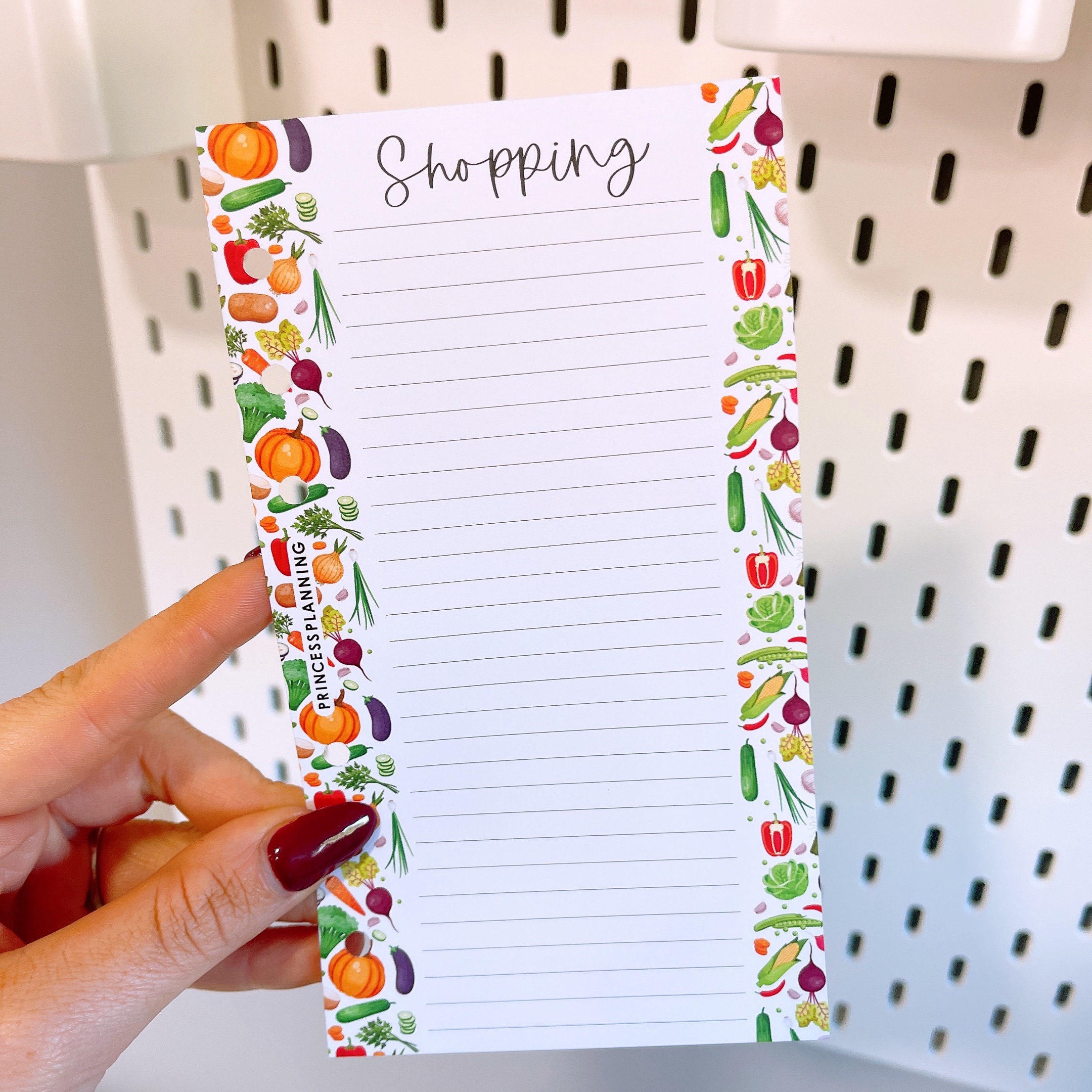 Petite Planner New Shopping List Insert - Grocery Themed