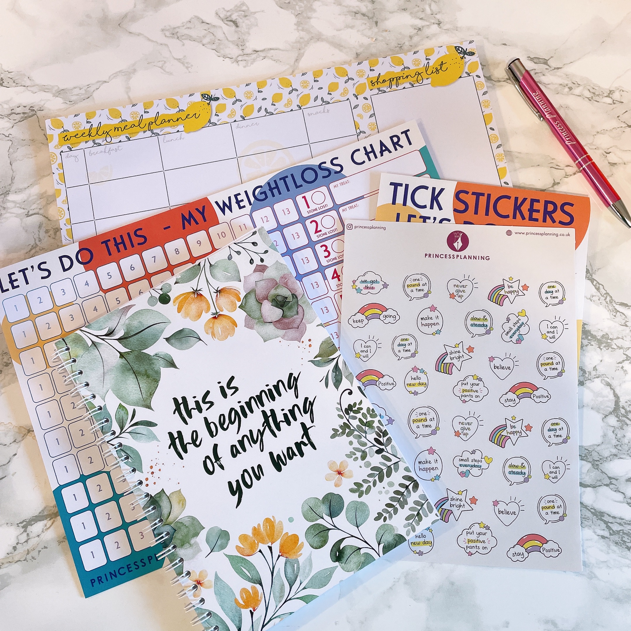 Spring Spiral Food Diary Starter Bundle!